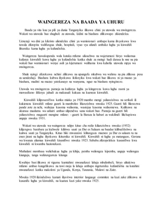 Waingereza na baada ya uhuru | PDF