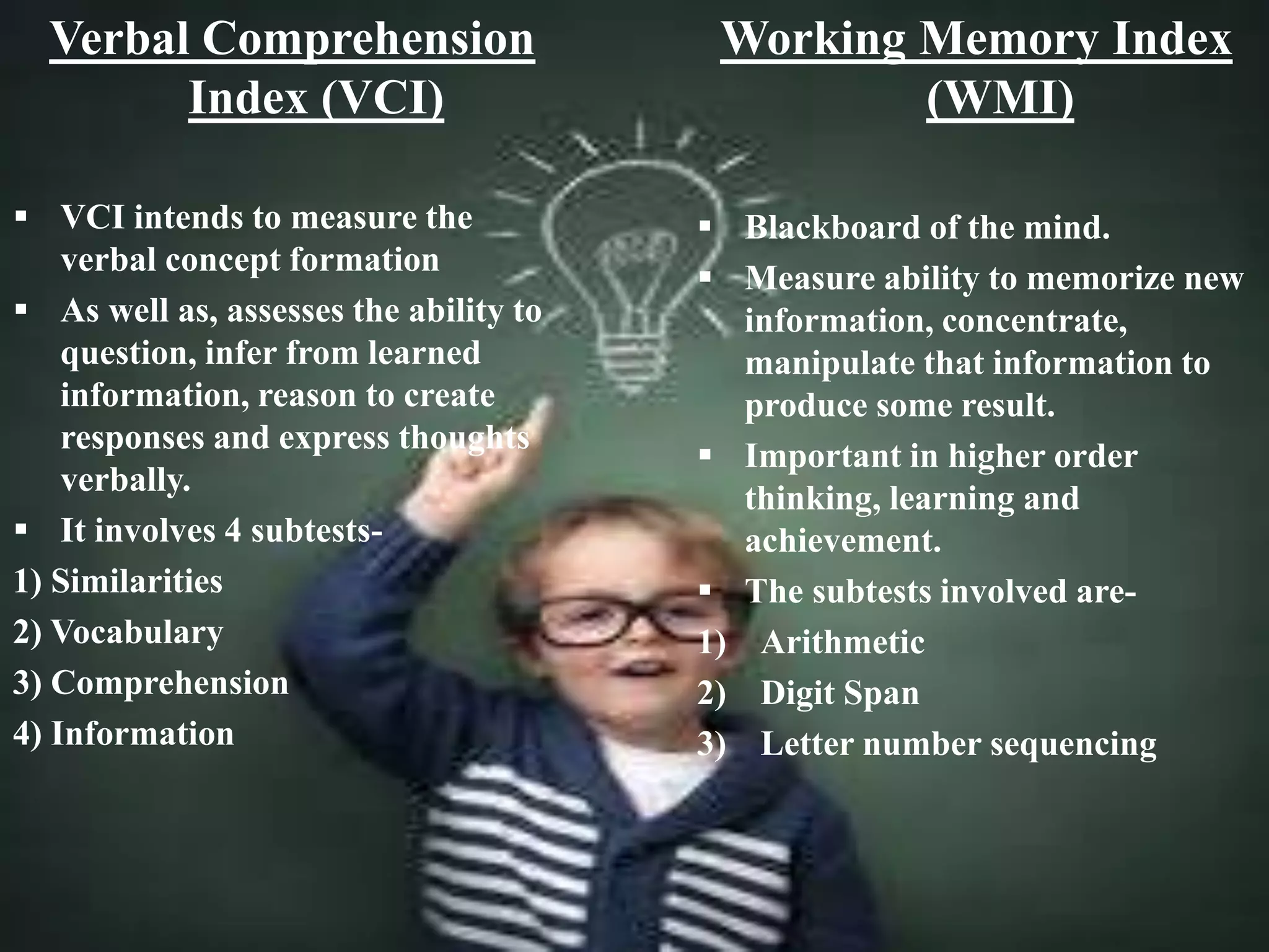 WESCHLERS ADULT INTELLIGENCE SCALE IV | PPTX
