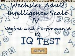 Intelligence Test For Adults