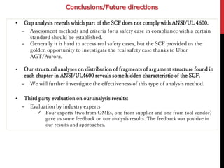 Waise 2021 Uber ATG Safety Case Framework and ANSI/UL 4600 | PPTX