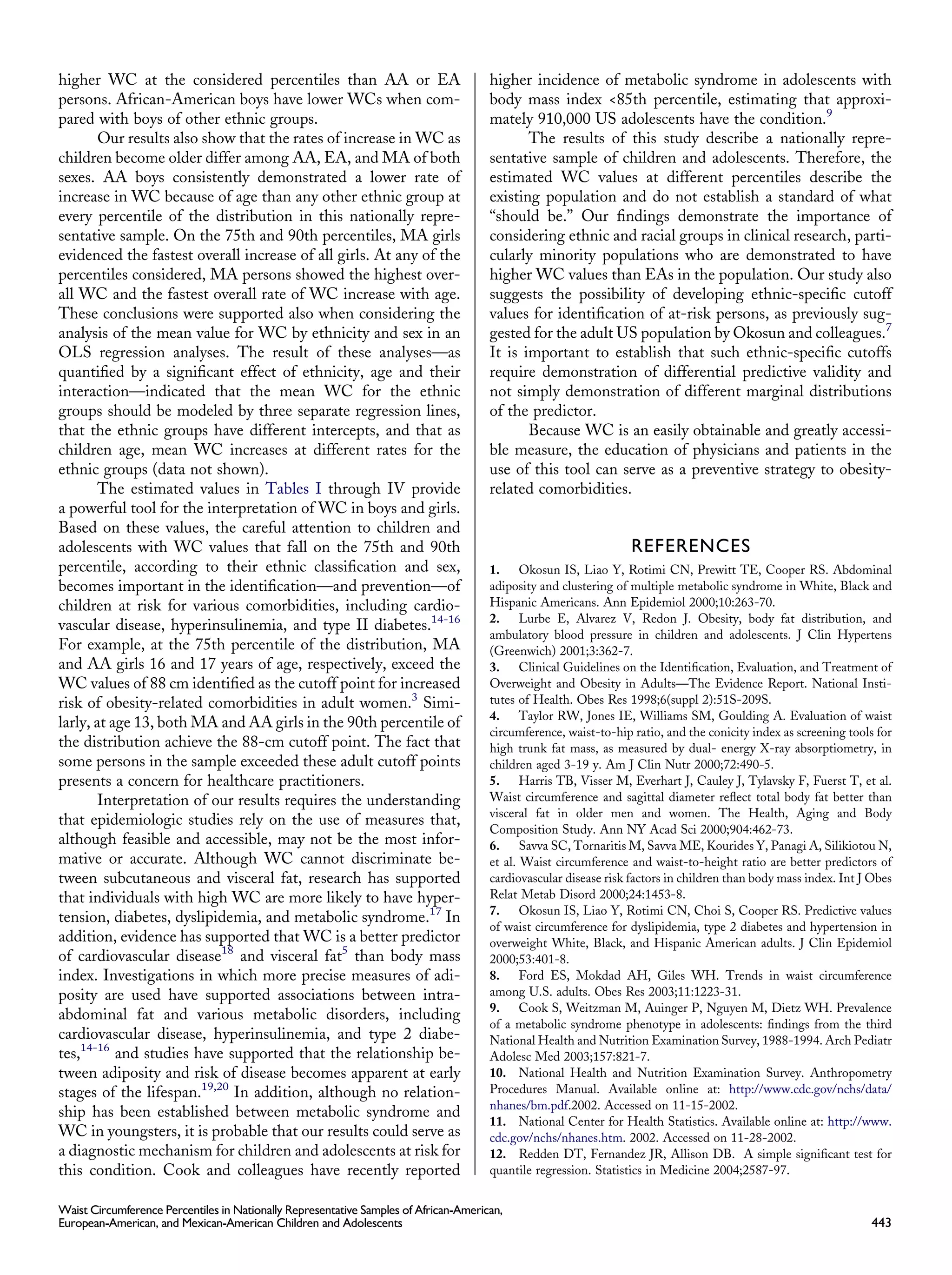 Waist circumference percentiles | PDF