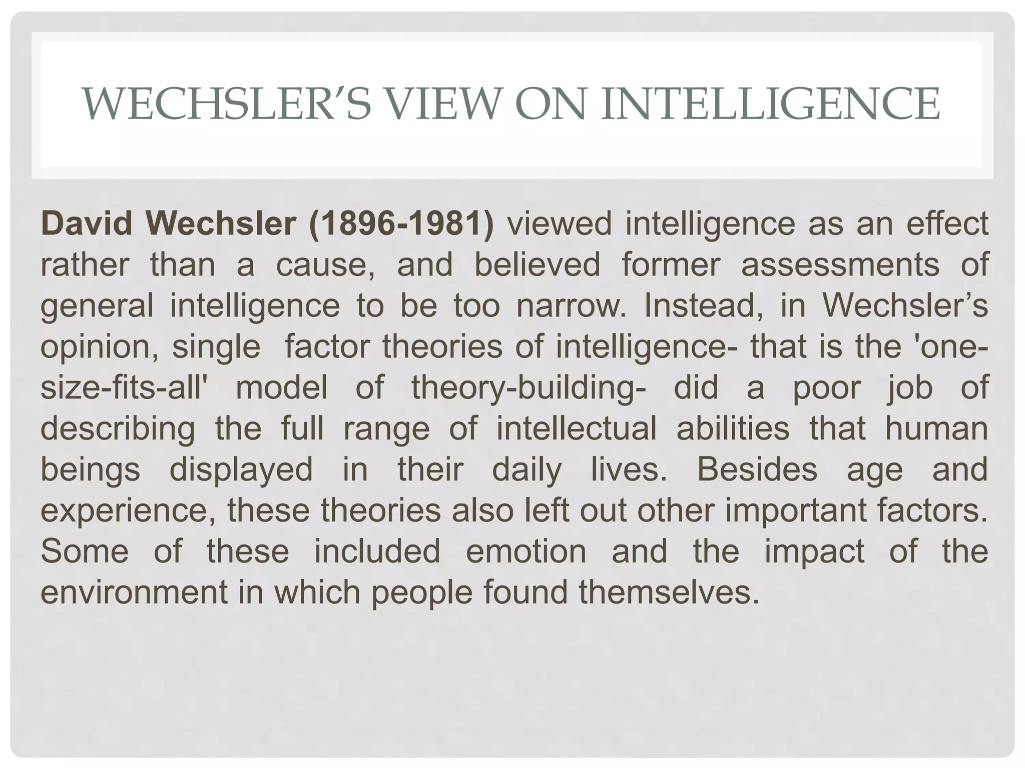 Intelligence Testing | PPTX