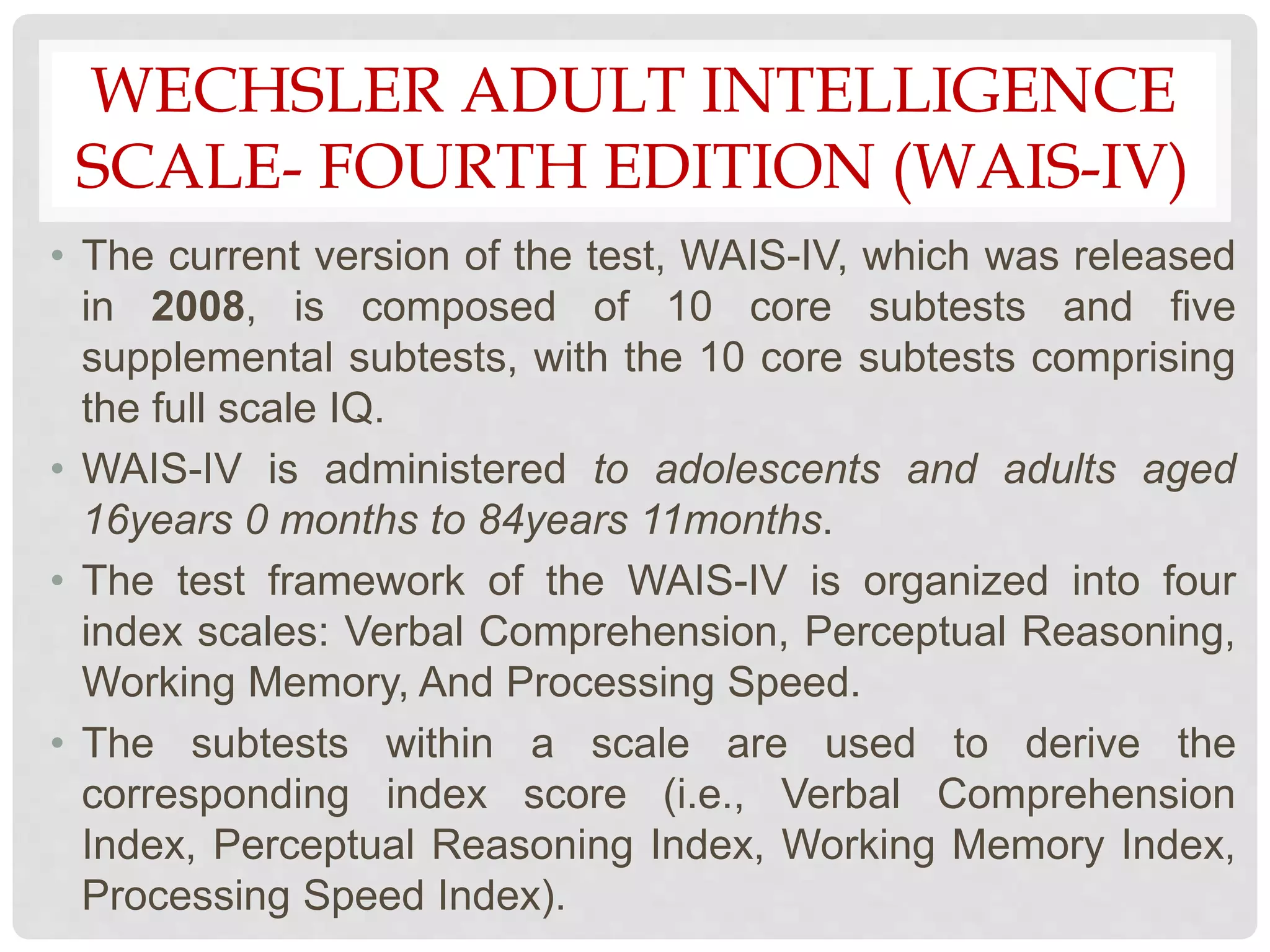 Intelligence Testing | PPTX