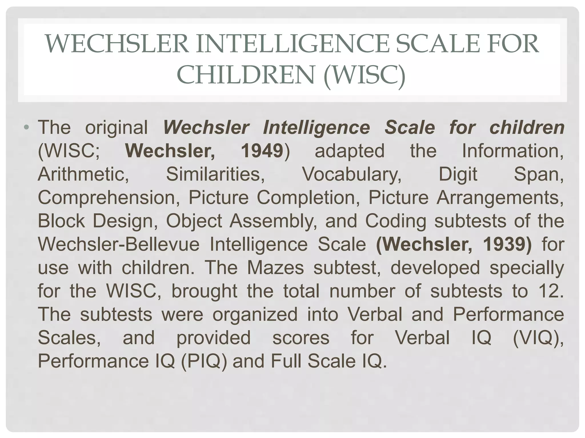 Intelligence Testing | PPTX