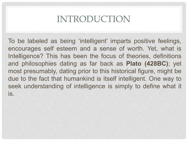 Intelligence Testing | PPT