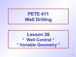 Wait and weight vs. driller | PPT