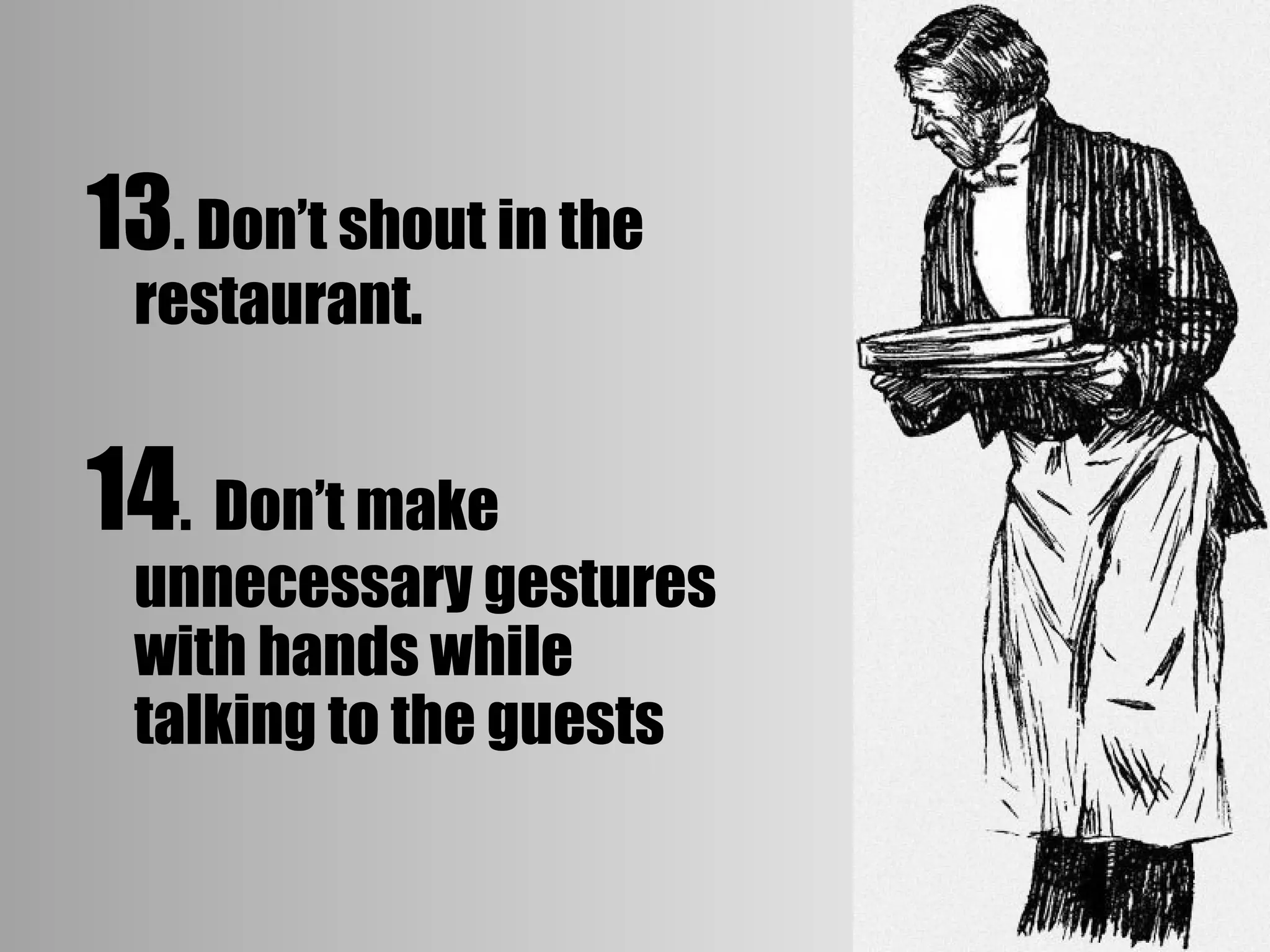 Waiter's Etiquette | PPT