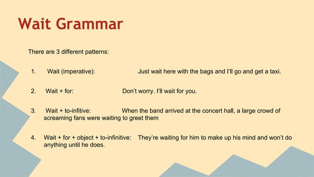 Wait Expect Hope Wish | PPT