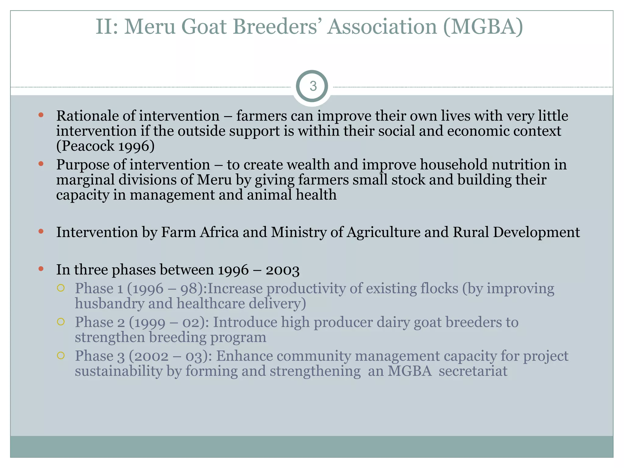 The Meru Goat Breeders’ Association (MGBA): A poor farmers’ empowerment ...