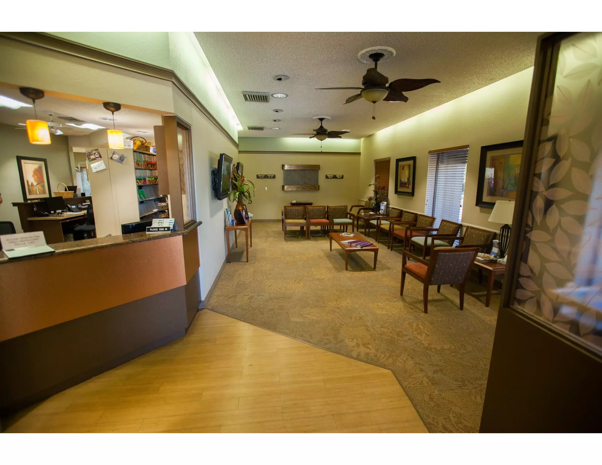 Waiting area and reception center at Clearwater Dental Associates.pdf