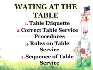 Waiting at the table | PPTX