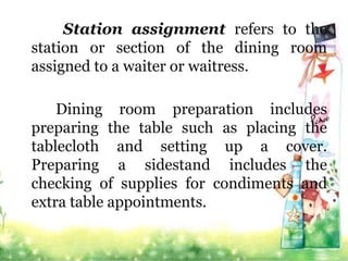 Waiting at the table | PPTX