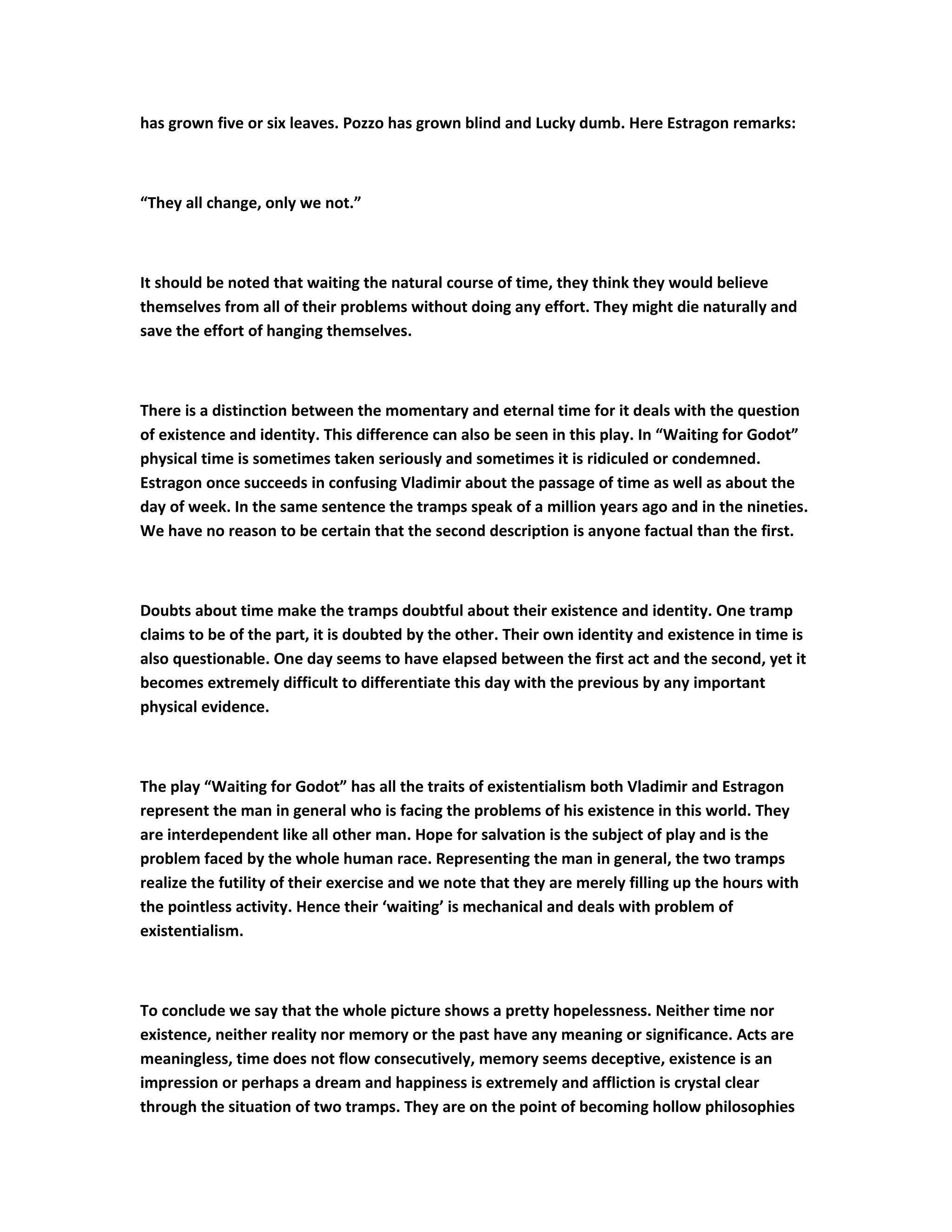 Waiting for goddot existentialist | RTF