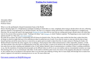 Waiting For Godot | PDF
