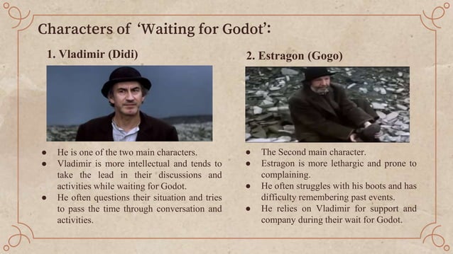 Waiting for Godot by Samuel Beckett's Play | PPTX | Theater | Fine Art