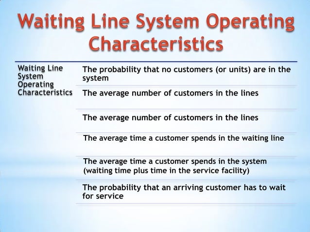 Waiting lines | PPT