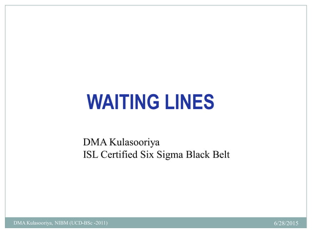 Waiting line system | PPT