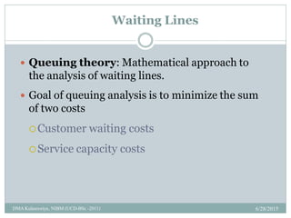 Waiting line system | PDF