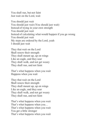 Wait on you | DOCX