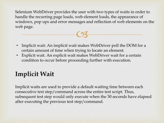 Waits alerts and switch windows | PPT