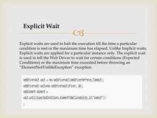 Waits alerts and switch windows | PPT