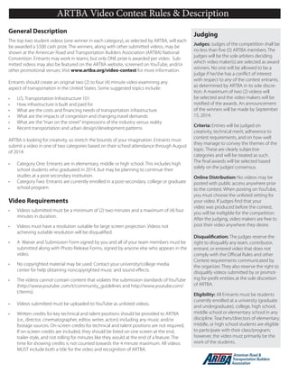 2014 Video Contest Waiver and Submission Form | PDF