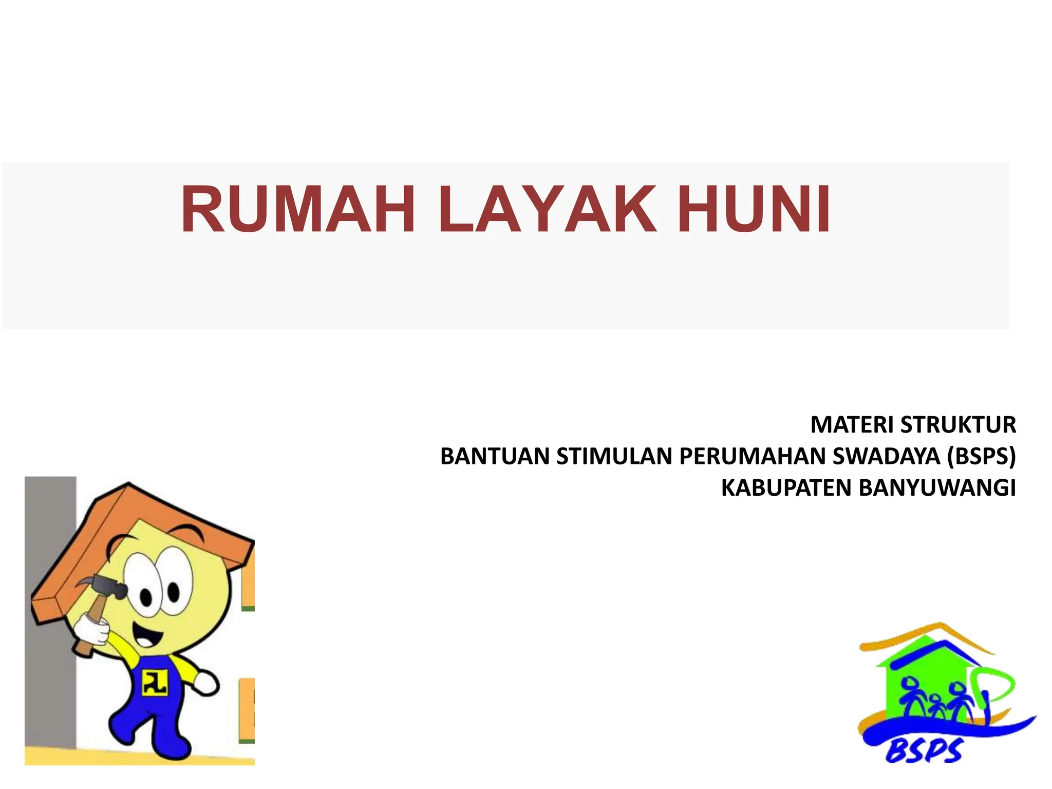 Contoh presentasi untuk program kegiatan rumah layak huni | PPTX