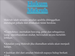 Wajib,sunat,harus,makruh,haram | PPT