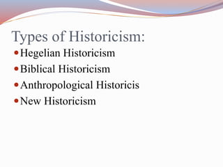 Historicism | PPTX