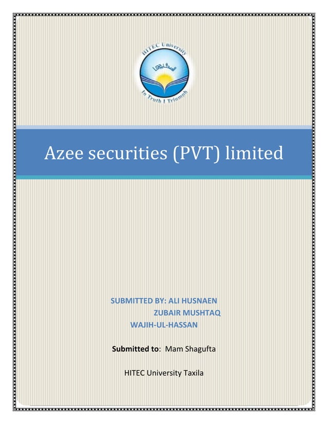 AZEE Securities | PDF