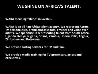 Waka profile 2018 | PPT