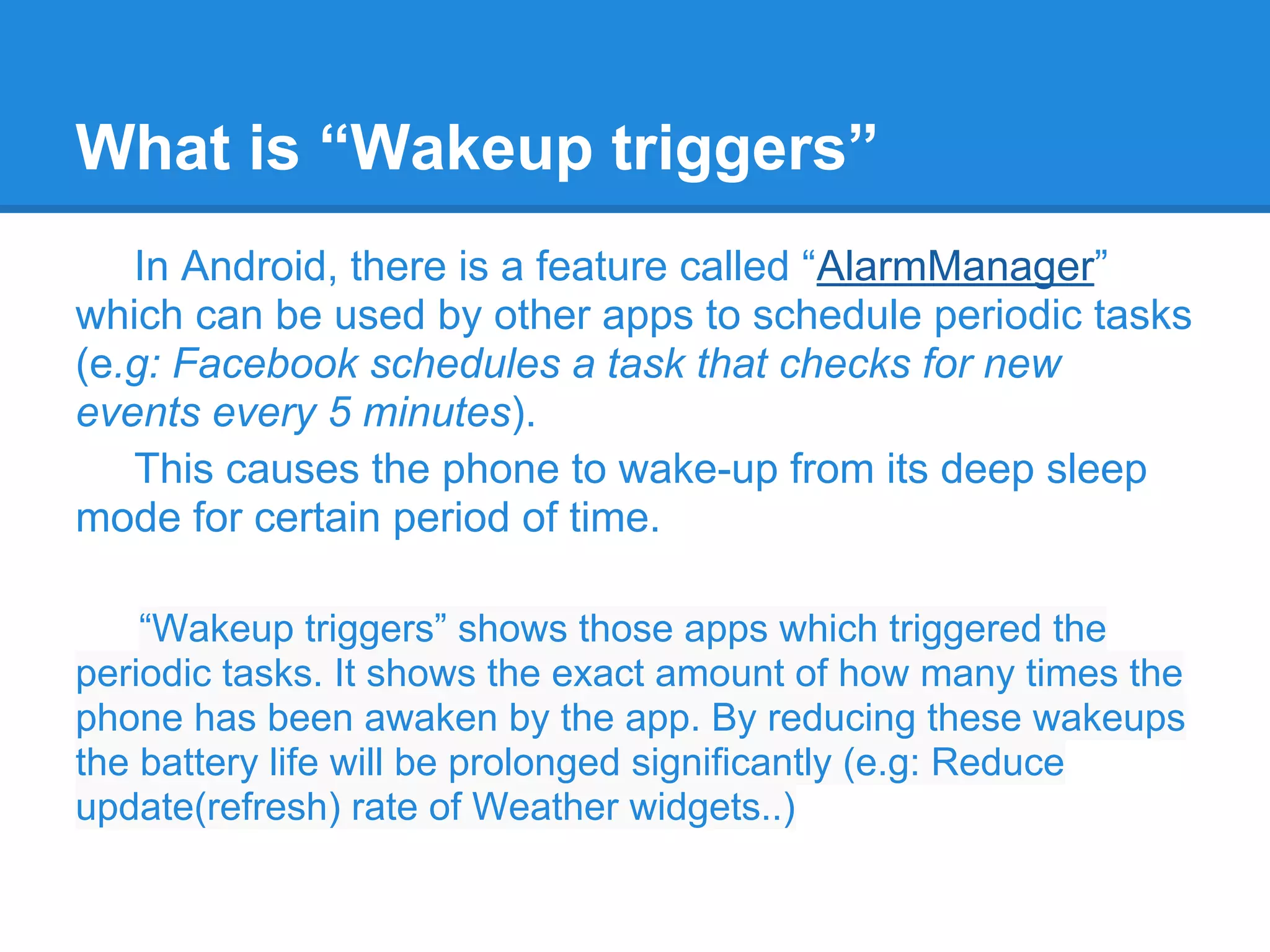 Android - Wakelock detector | PDF