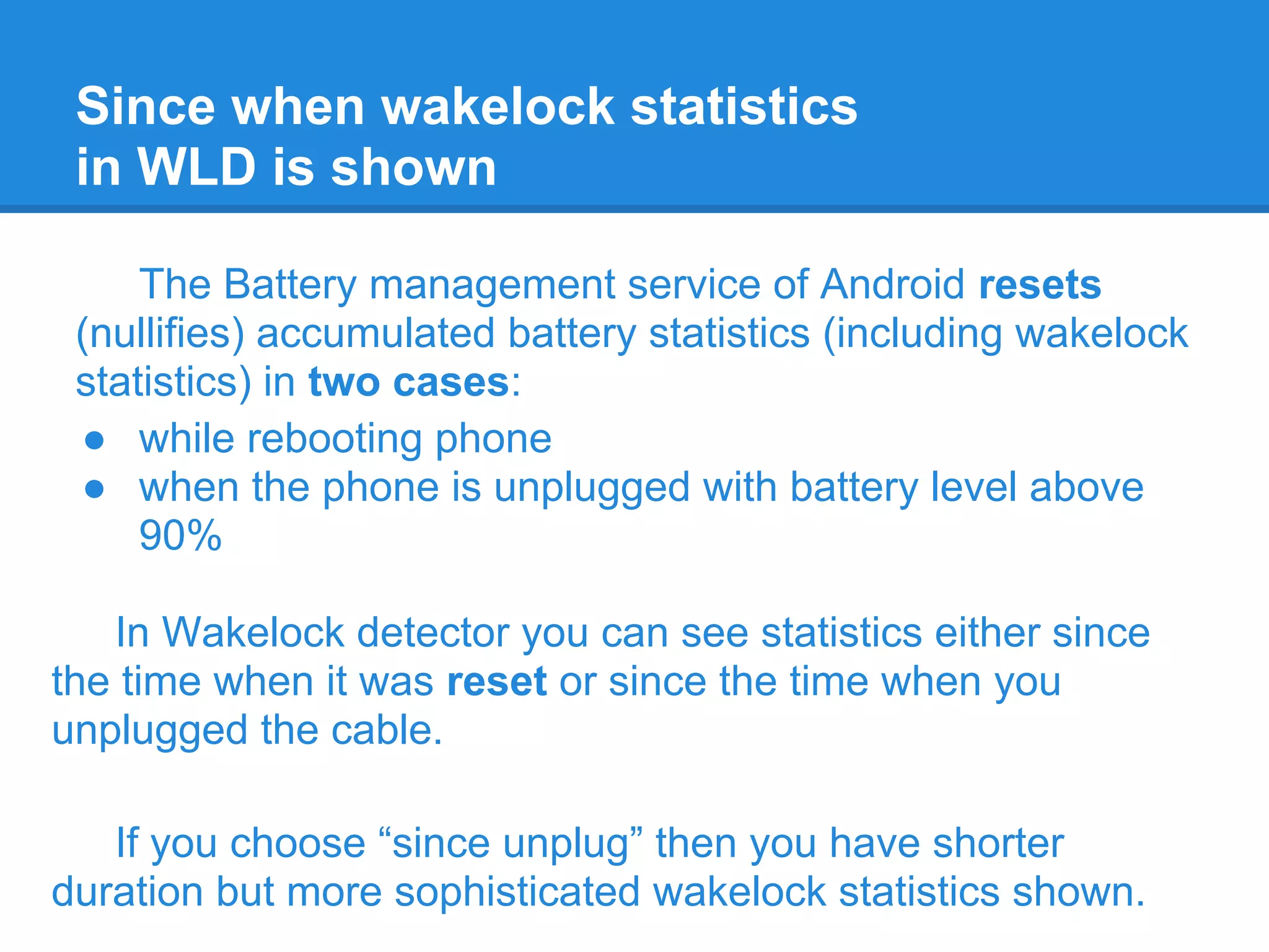 Android - Wakelock detector | PPT