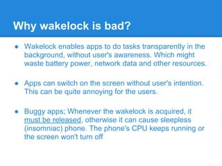 Guide for Wakelock Detector | PPT