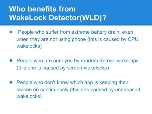 Guide for Wakelock Detector | PPT