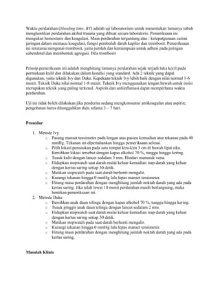 Waktu perdarahan | DOC