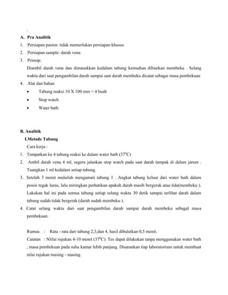 Waktu perdarahan | DOC