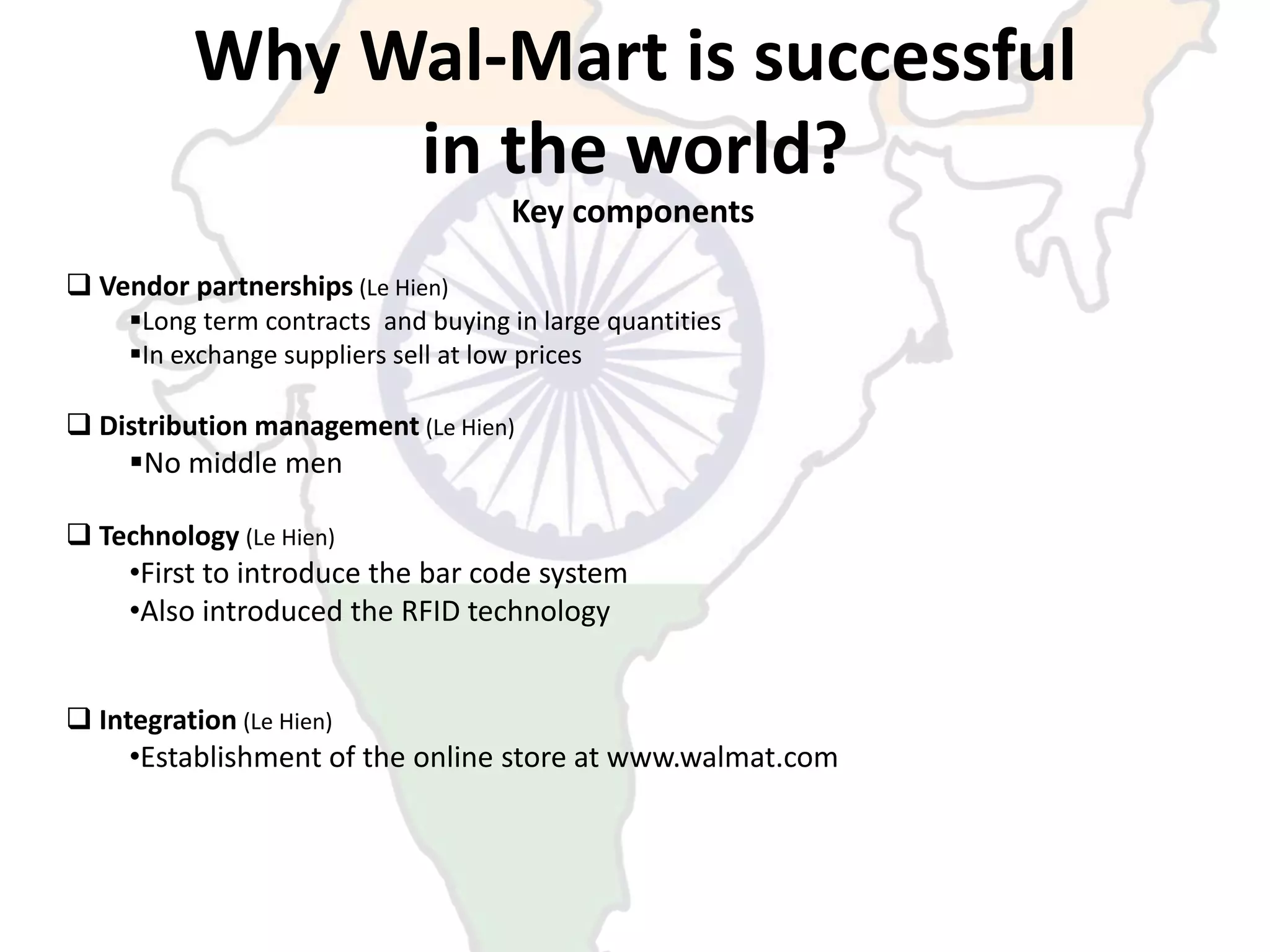 Wal mart in india group work ppt | PPT