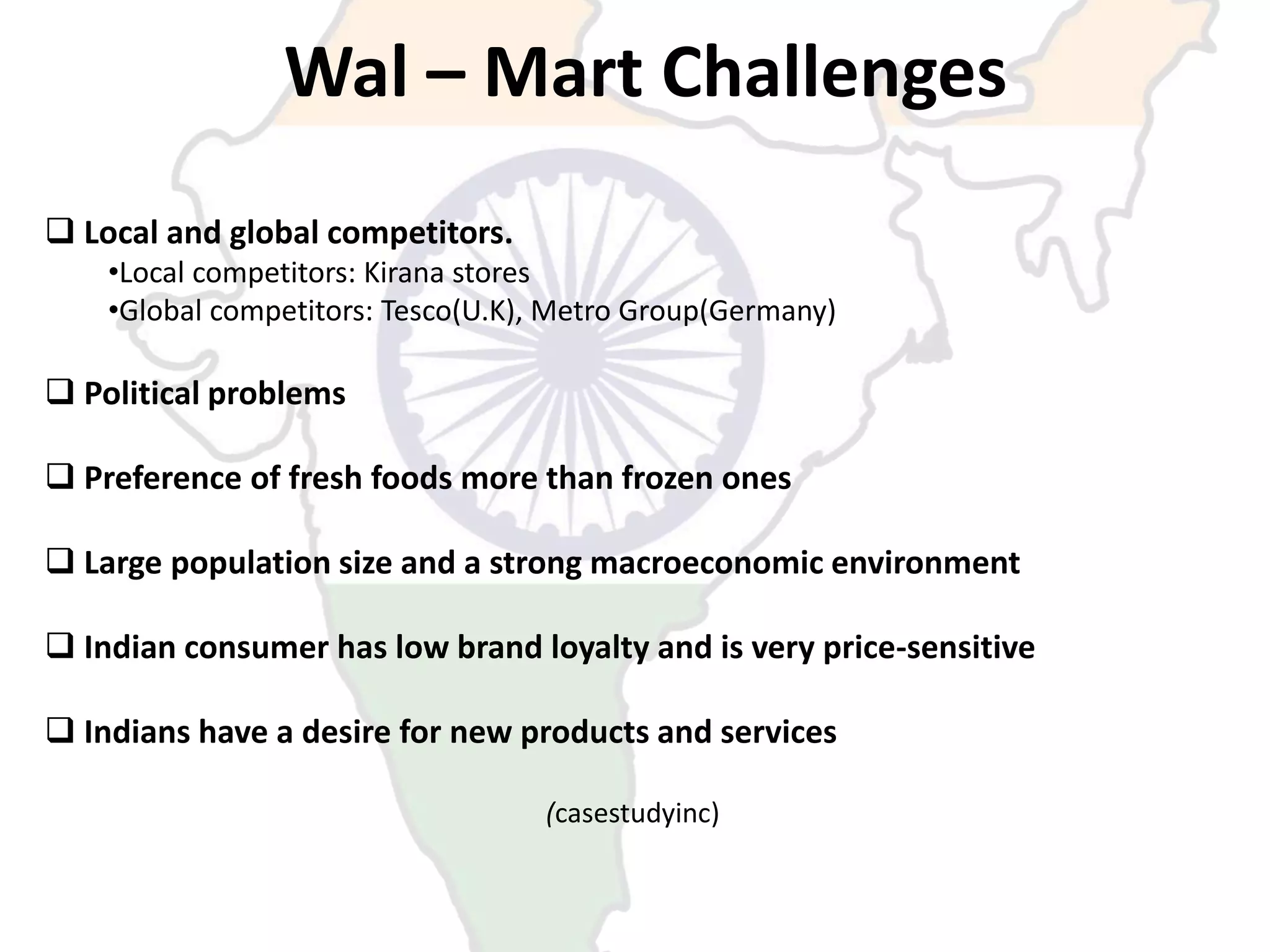 Wal mart in india group work ppt | PPT