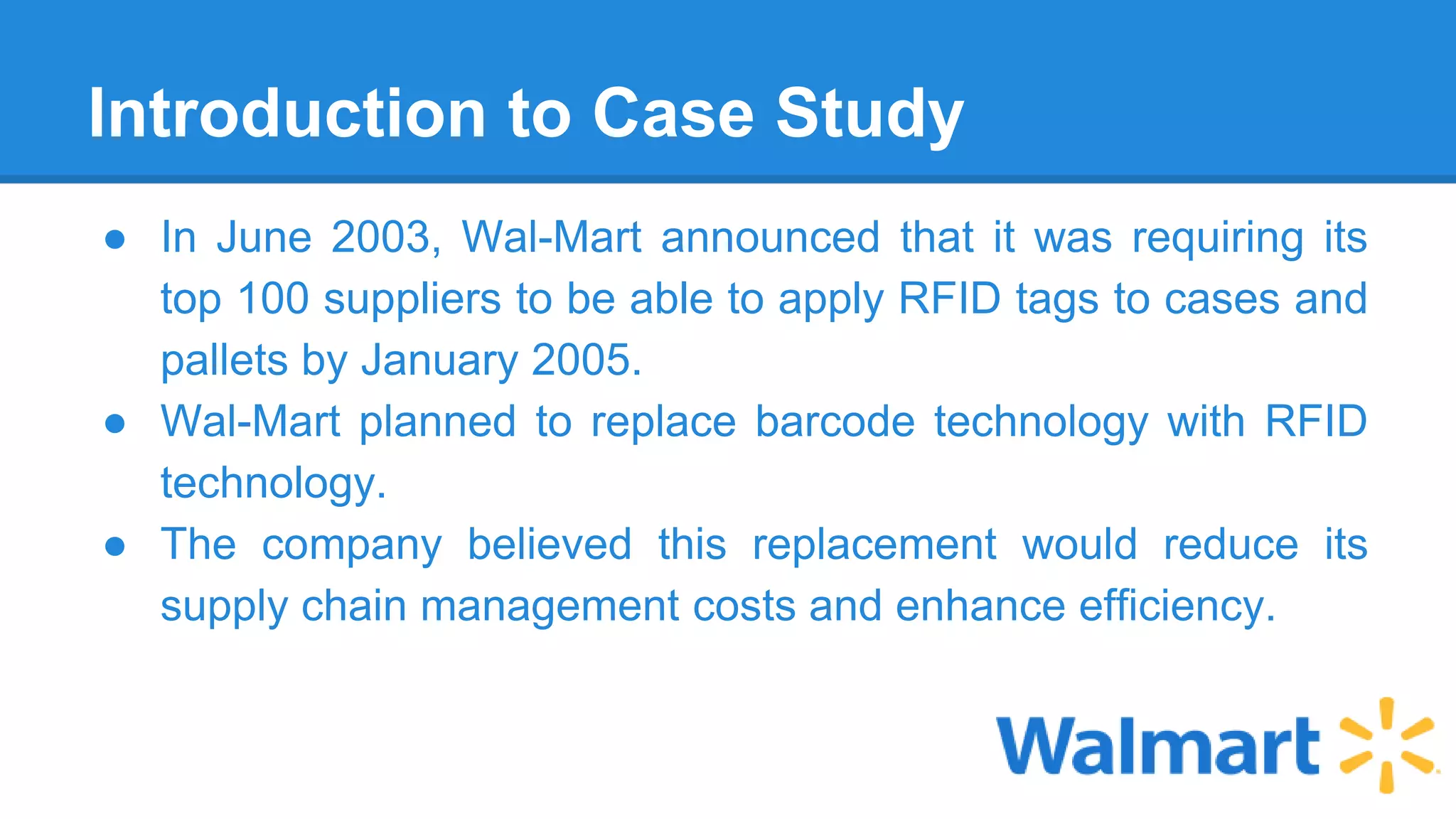 Walmart and RFID | PPTX