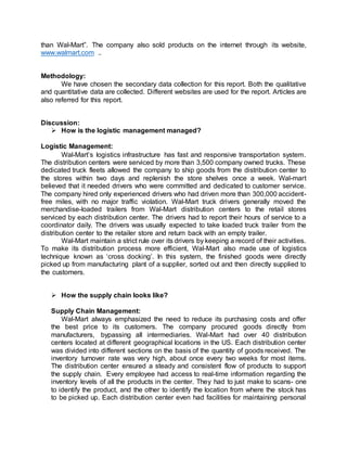 Wal mart report | DOCX
