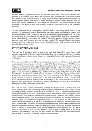 Wal Marts Supply Chain Management Practices | PDF