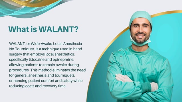 Wide Awake Local Anesthesia No Tourniquet in Orthopaedic Surgery | PDF