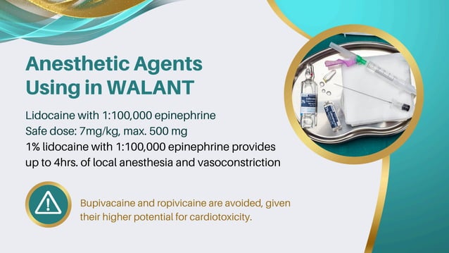 Wide Awake Local Anesthesia No Tourniquet in Orthopaedic Surgery | PPT
