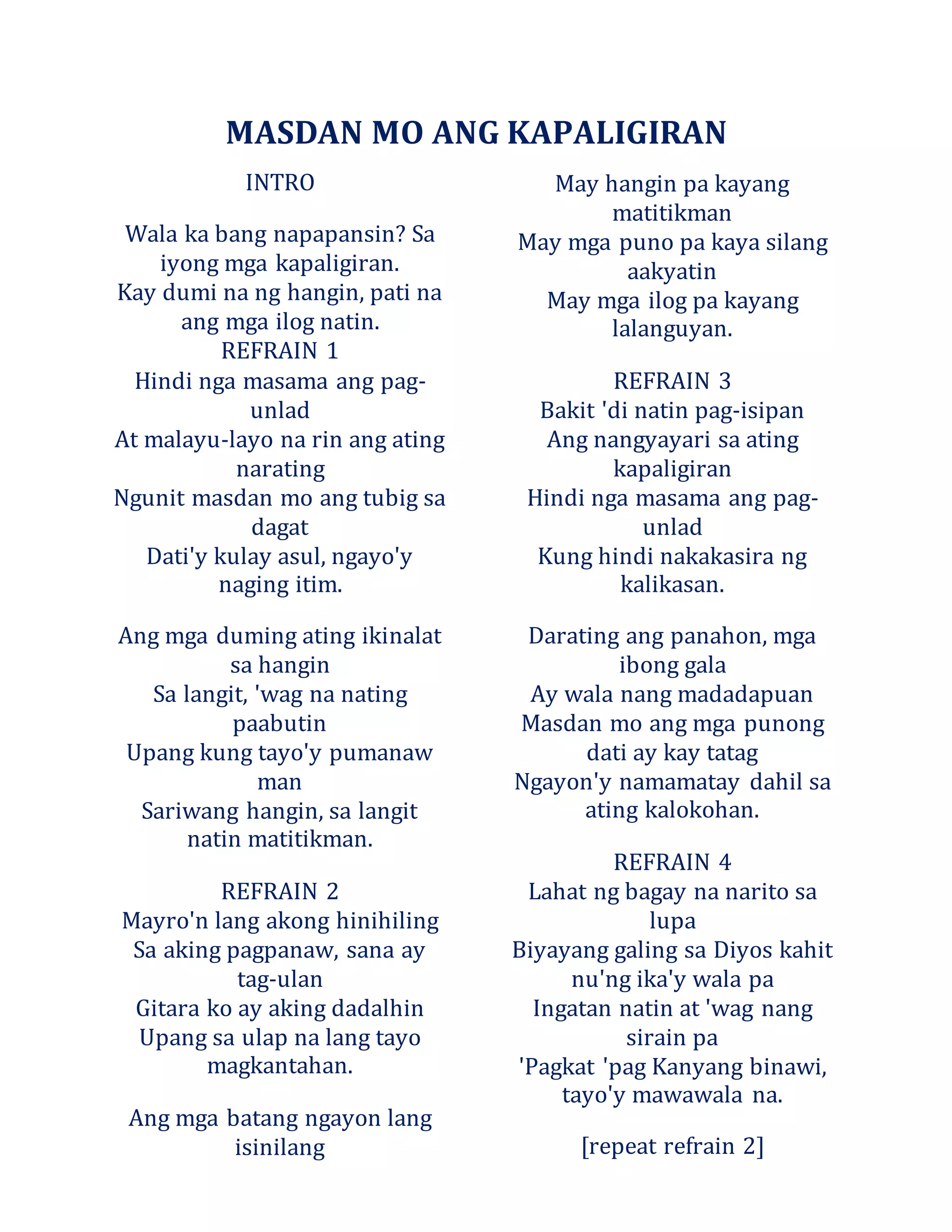 MGA AWITING BAYAN | DOCX