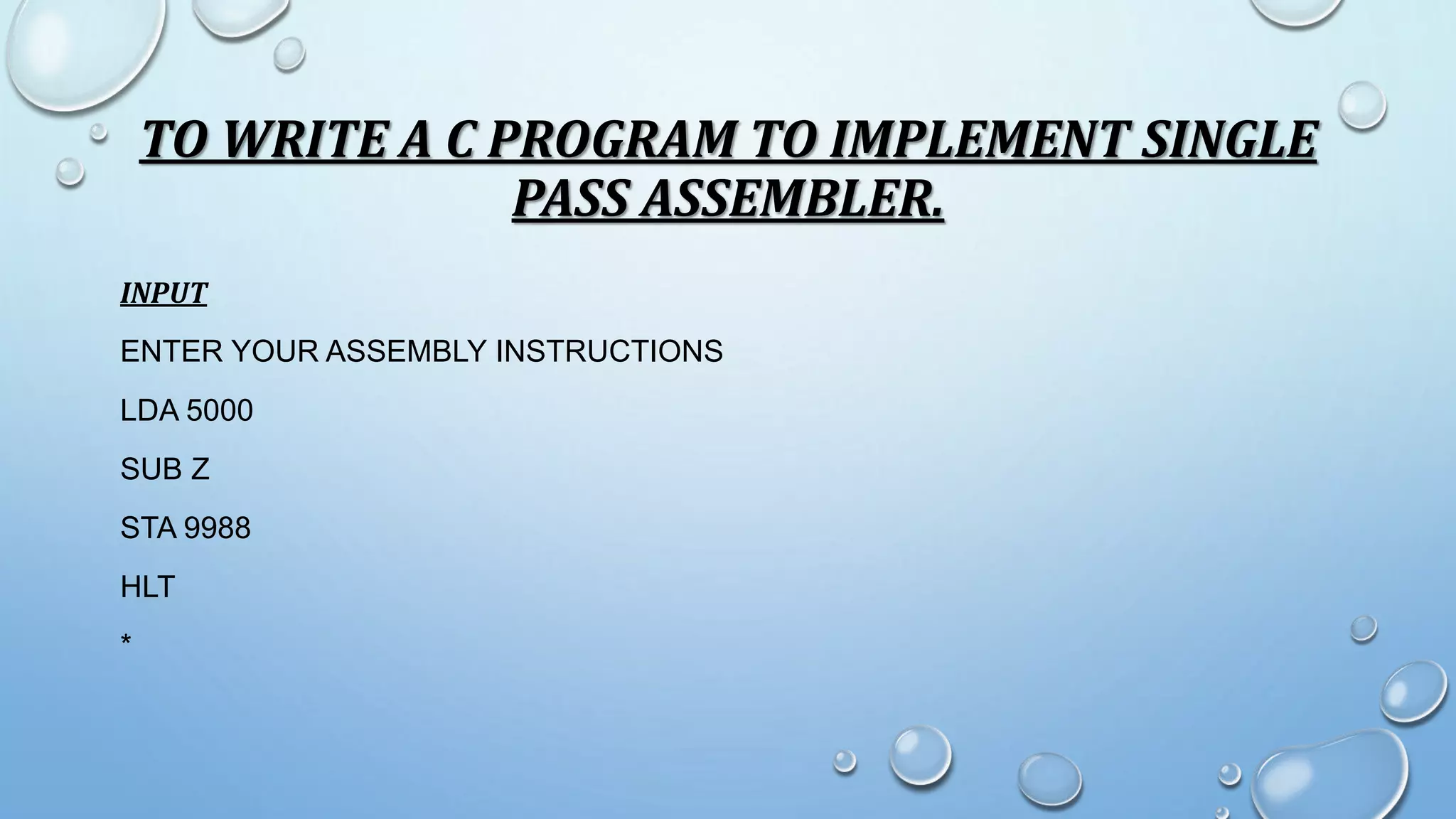 Single Pass Assembler | PPTX