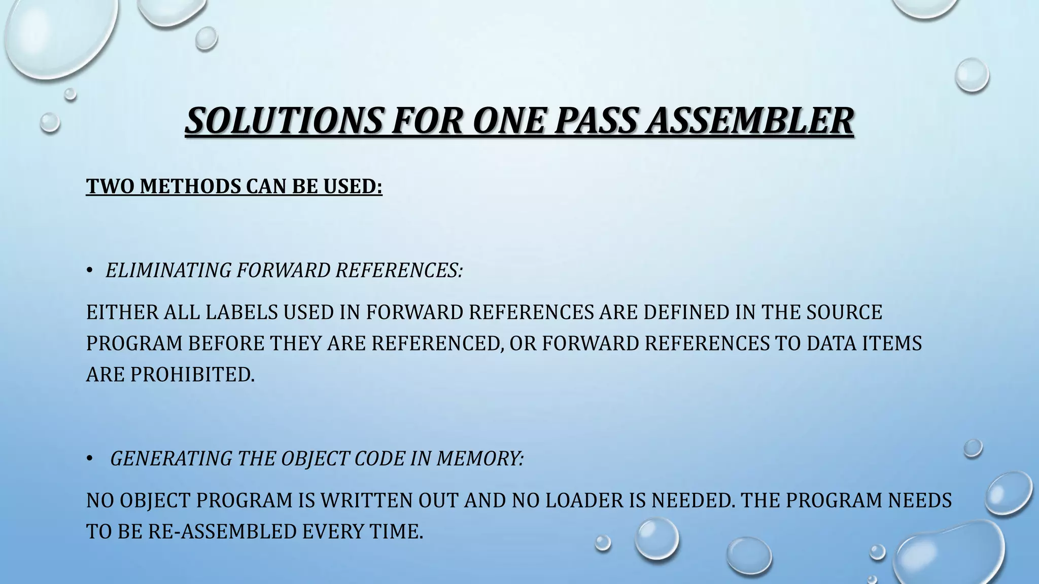 Single Pass Assembler | PPTX