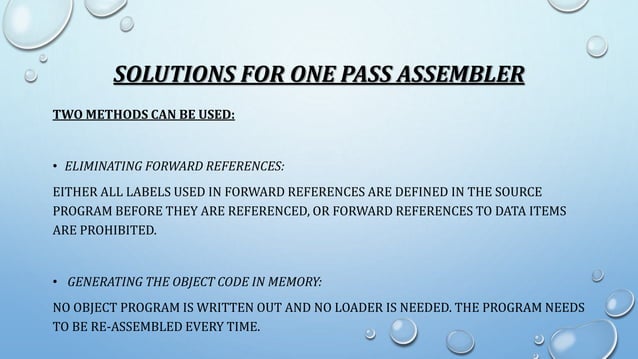 Single Pass Assembler Pptx Programming Languages Computing