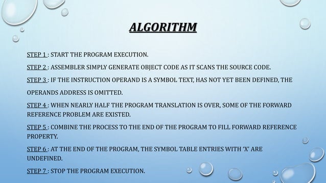 Single Pass Assembler Pptx Programming Languages Computing