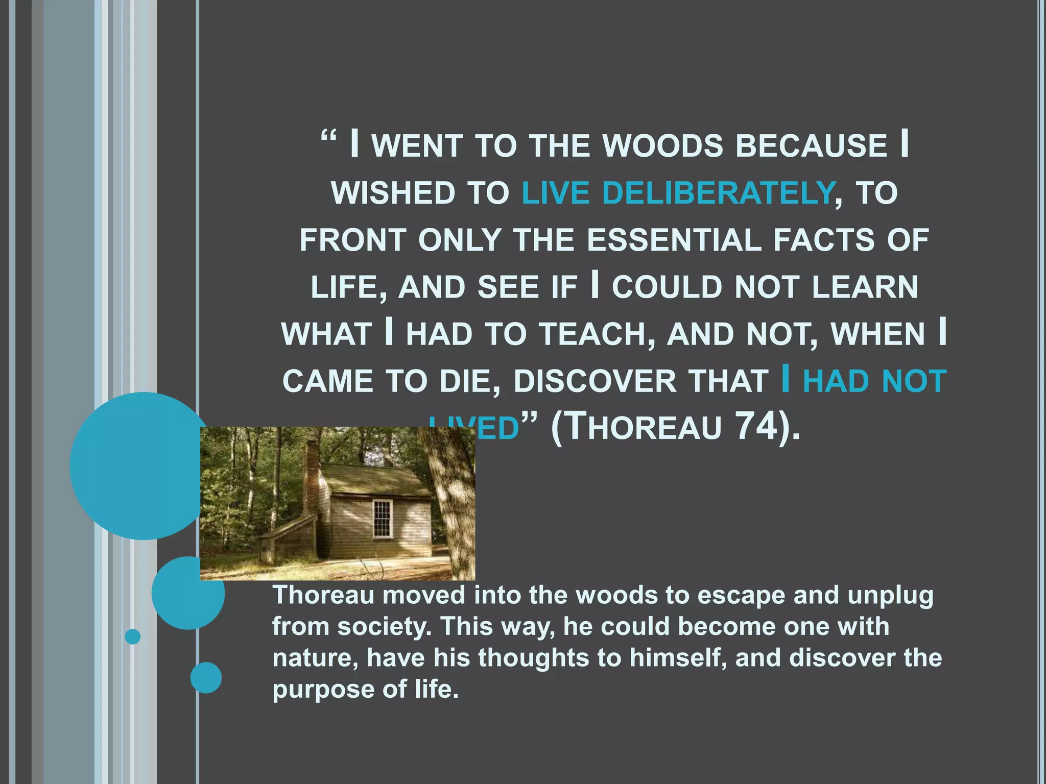 Walden where i lived | PPT